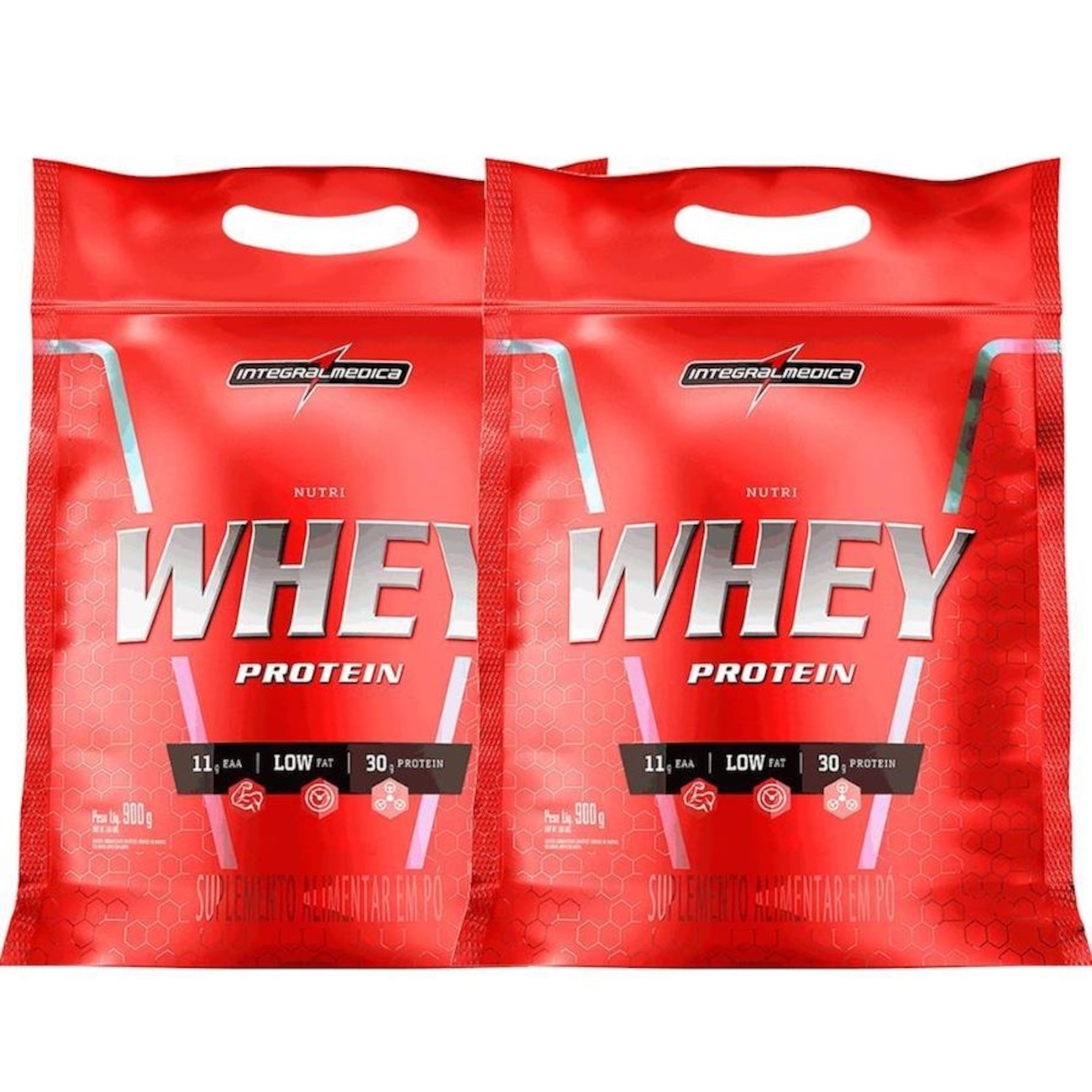 Kit Nutri Whey Portein Integralmédica Refil Cookie 900g 2 Unds