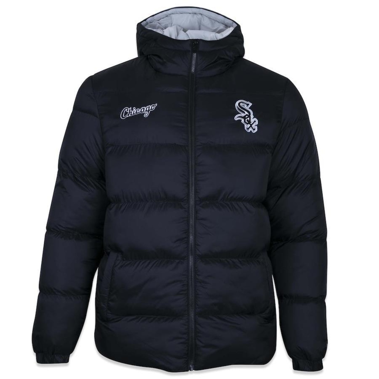 Jaqueta Puffer com Capuz New Era MLB Chicago White Sox Core - Masculina ...