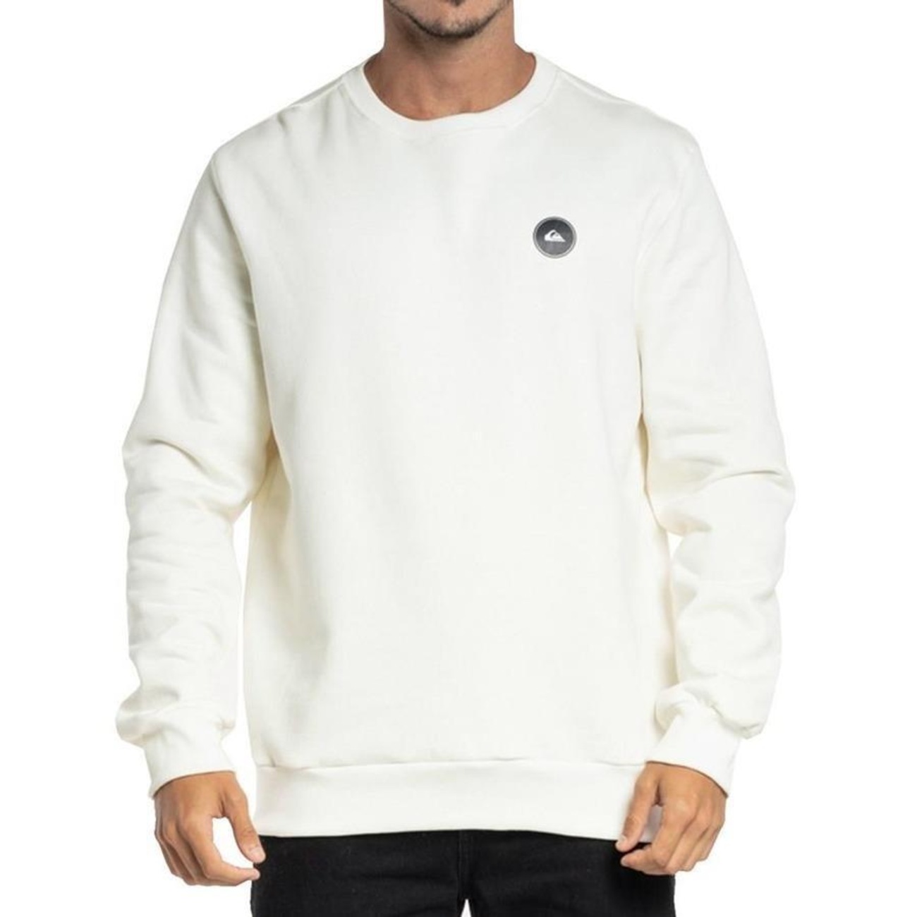 Blusão de Moletom sem Capuz Quiksilver Transfer Round - Masculino ...