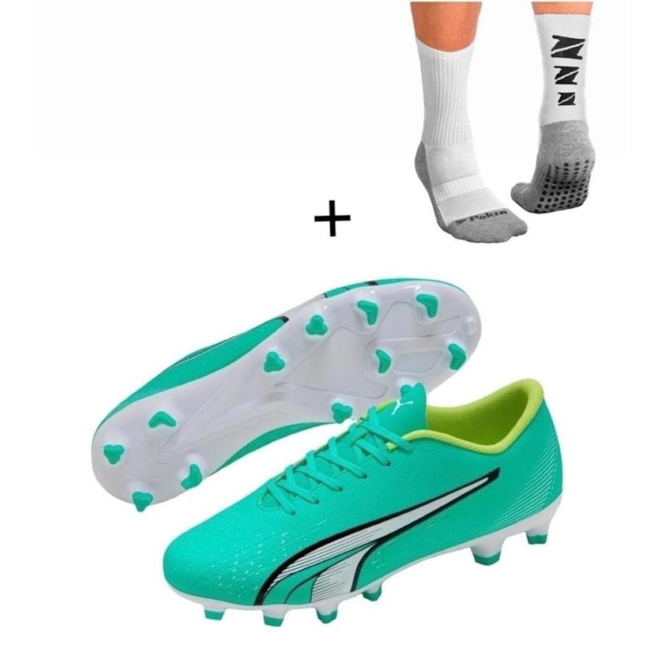 Chuteira de Campo Puma Ultra Play + Par De Meia Antiderrapante - Adulto ...