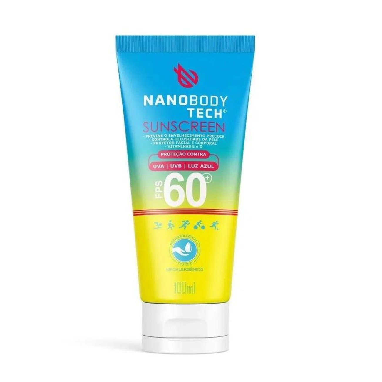 Creme Sunscreen 60 FPS Nanobodytech - 100ml | Centauro