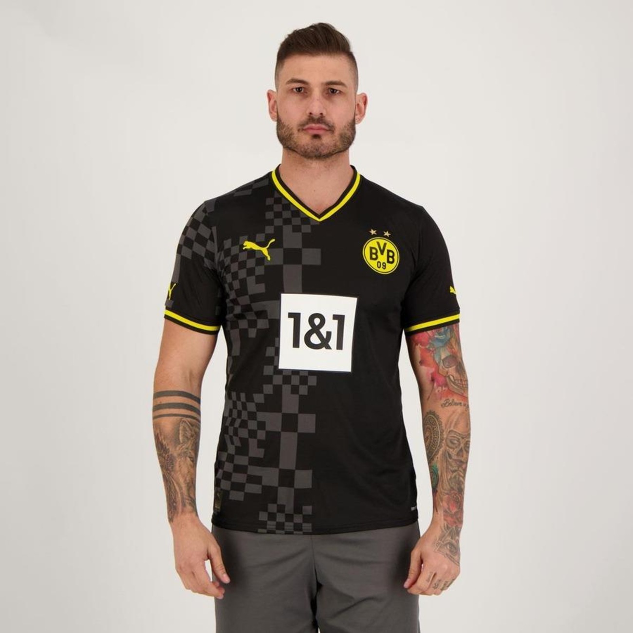 Camisa Borussia Dortmund Away 2023 com Patrocínio Reus 11 Puma ...