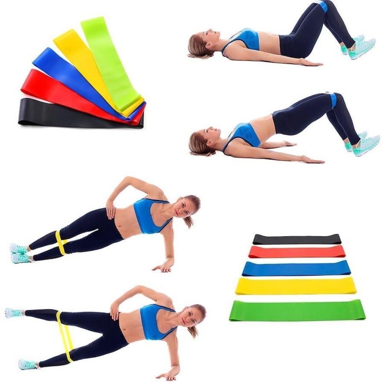 Kit Faixas Elástica Thera Band Mini Bands - 5 Tensões | Centauro