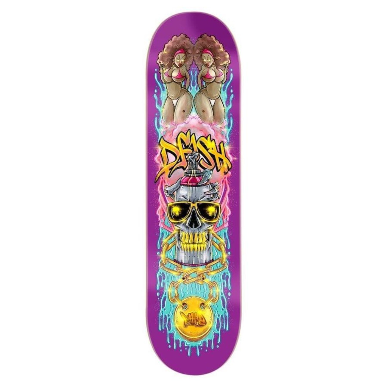 Shape de Skate Dirty Fish Marfim Pimp Fish Purple | Centauro