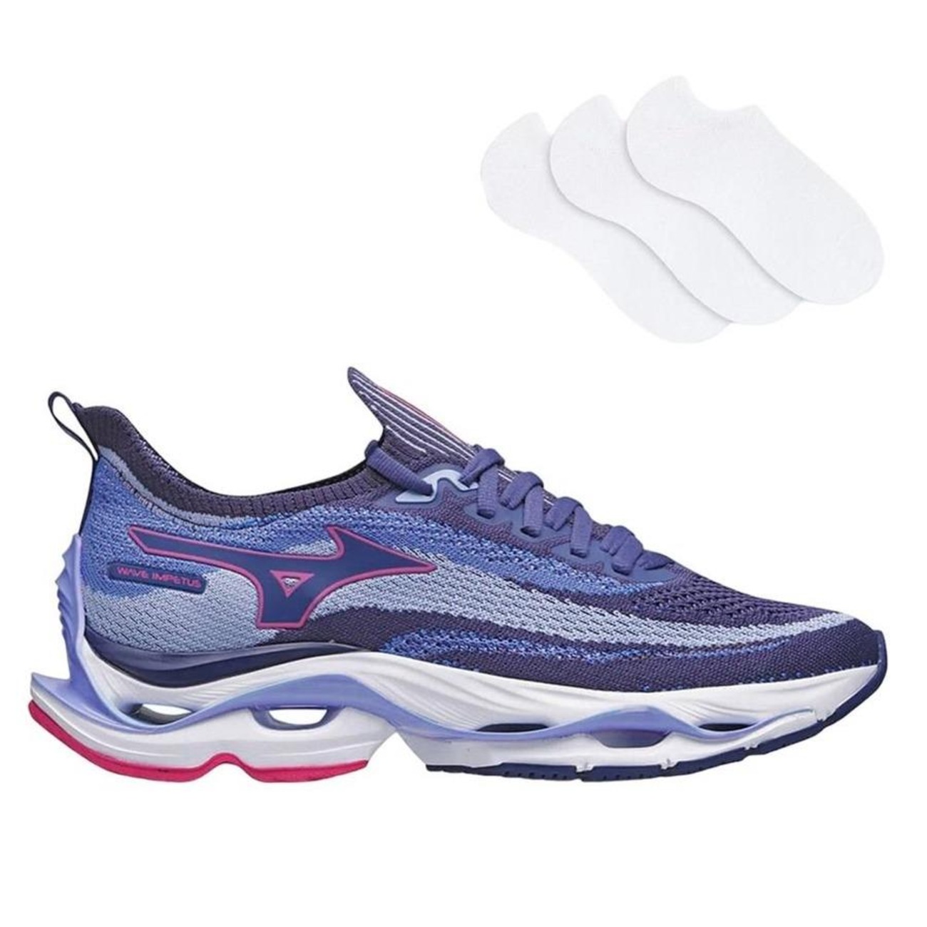 Kit Tênis Mizuno Wave Impetus + Meia - Feminino | Centauro