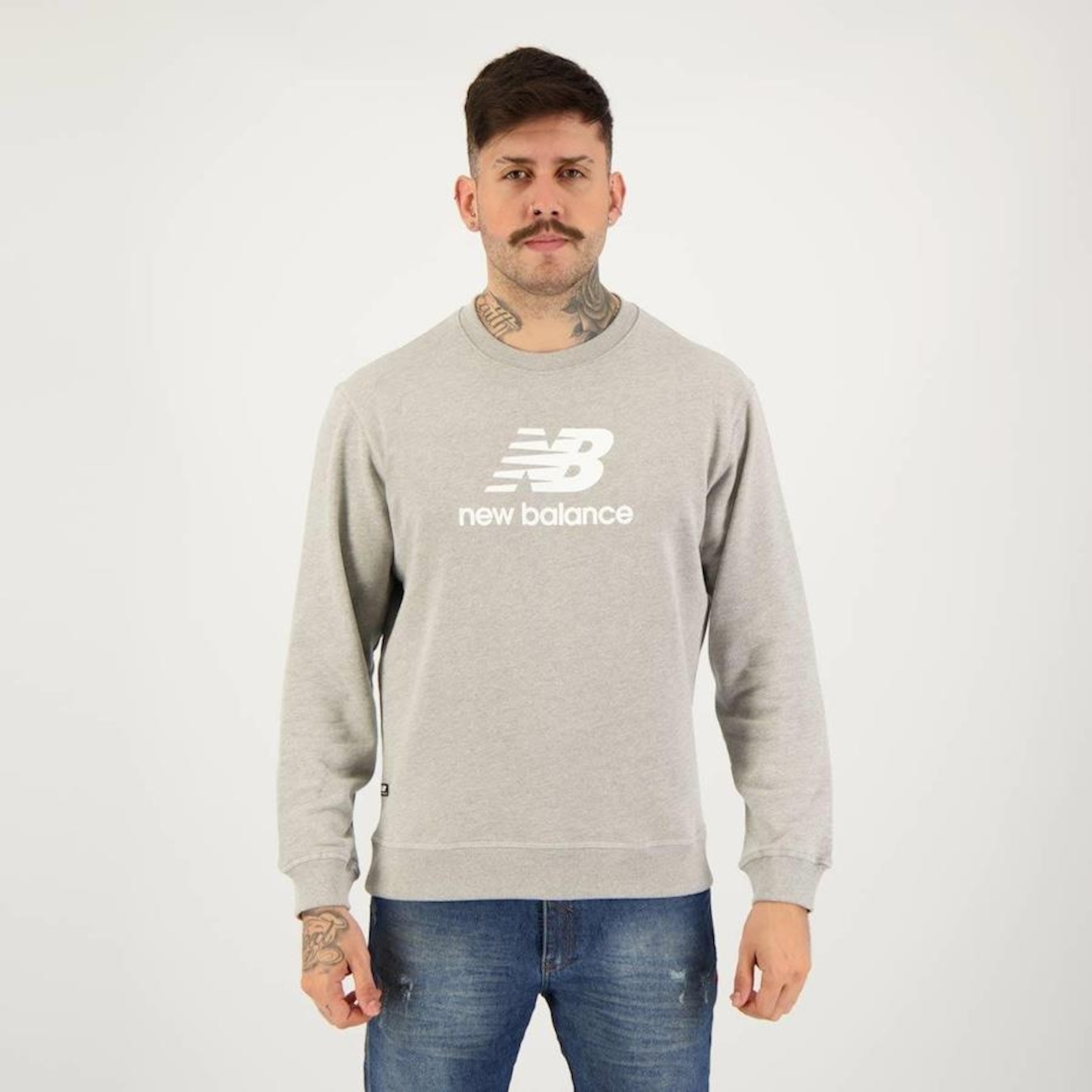 Blusão de Moletom sem Capuz New Balance Essentials Basic - Masculino | Centauro
