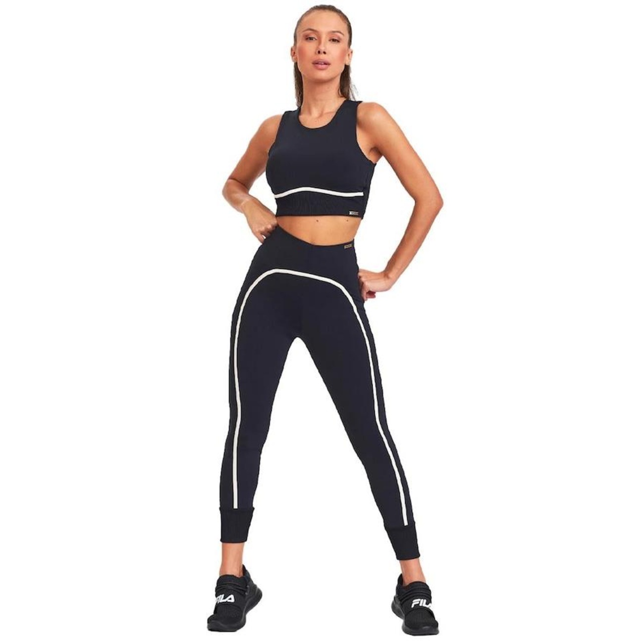 Calça Legging Caju Brasil Nakay Bicolor - Feminina | Centauro