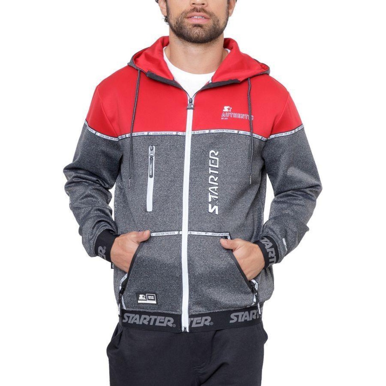 Blusão de Moletom Starter com Capuz Aberto - Masculino em Promoção ...
