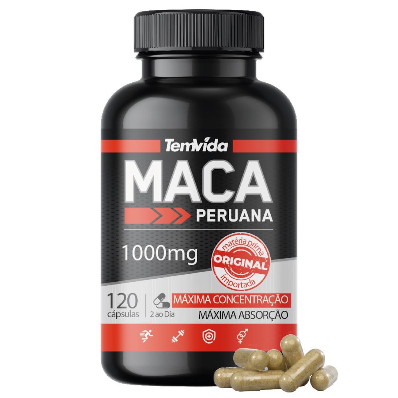 Maca Peruana 1000Mg 120 Cápsulas Tem Vida | Centauro