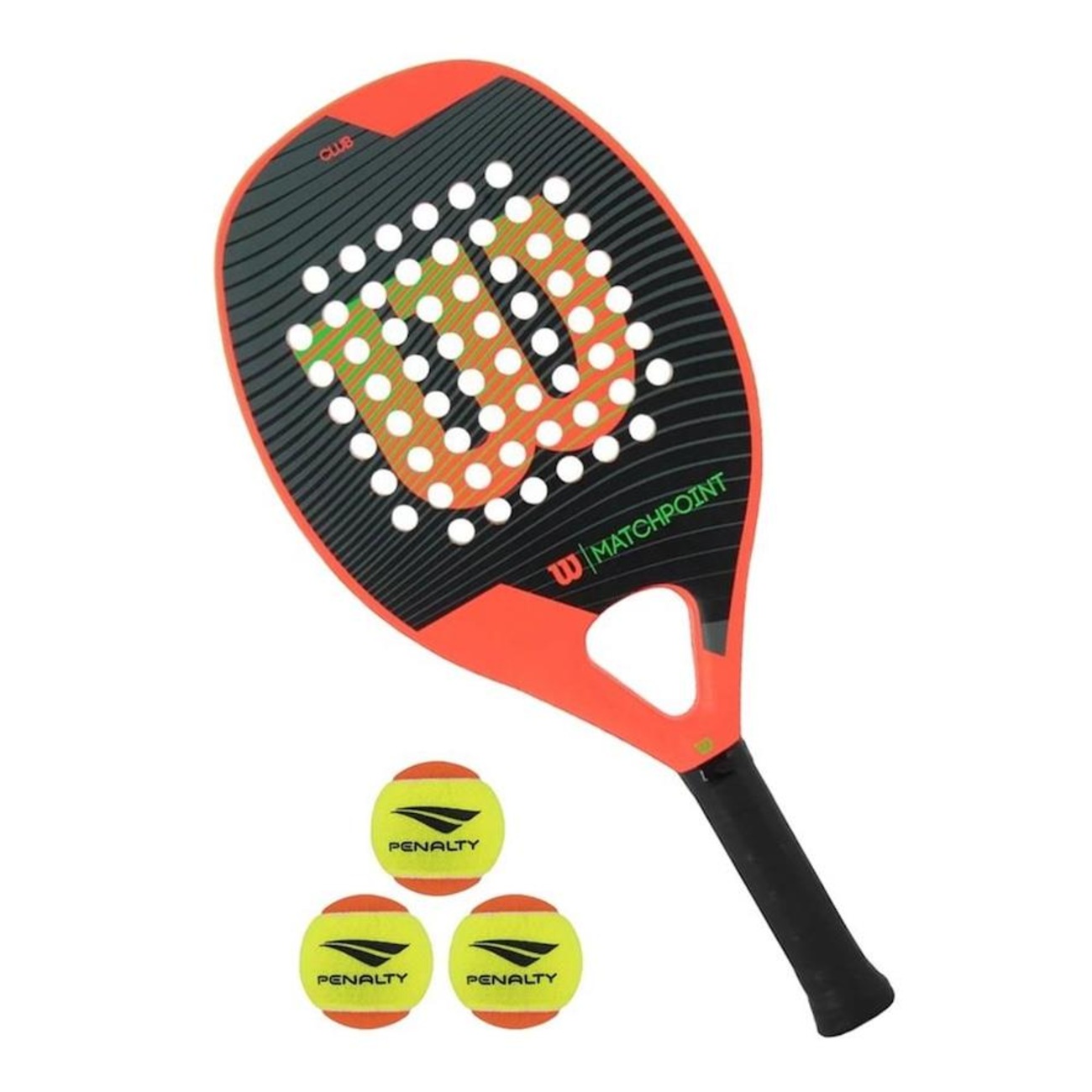 Kit de Beach Tennis Wilson: Raquete de Beach Tennis Match Point + 3 ...