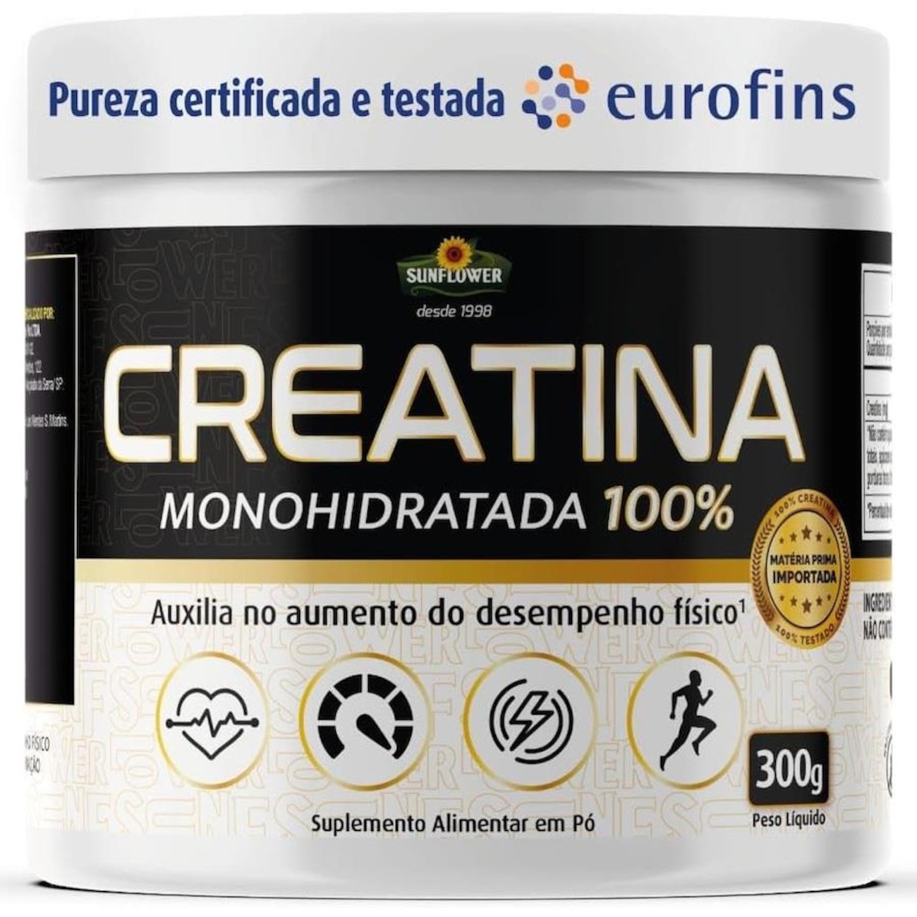Creatina Monohidratada Pura 300G Natural Sunflower | Centauro