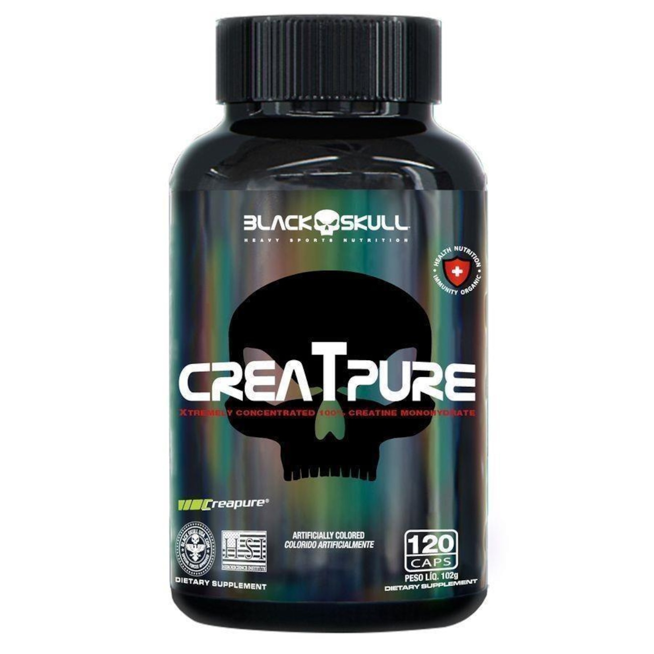 Creatina Creapure - 120 Caps - Black Skull | Centauro