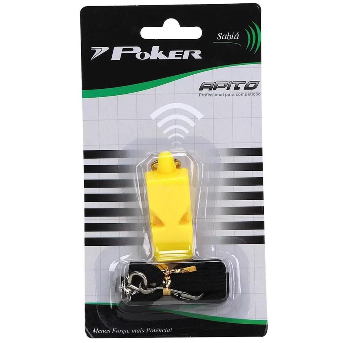 Apito Profissional Poker Sabia com Cordão e Mosquetão | Centauro