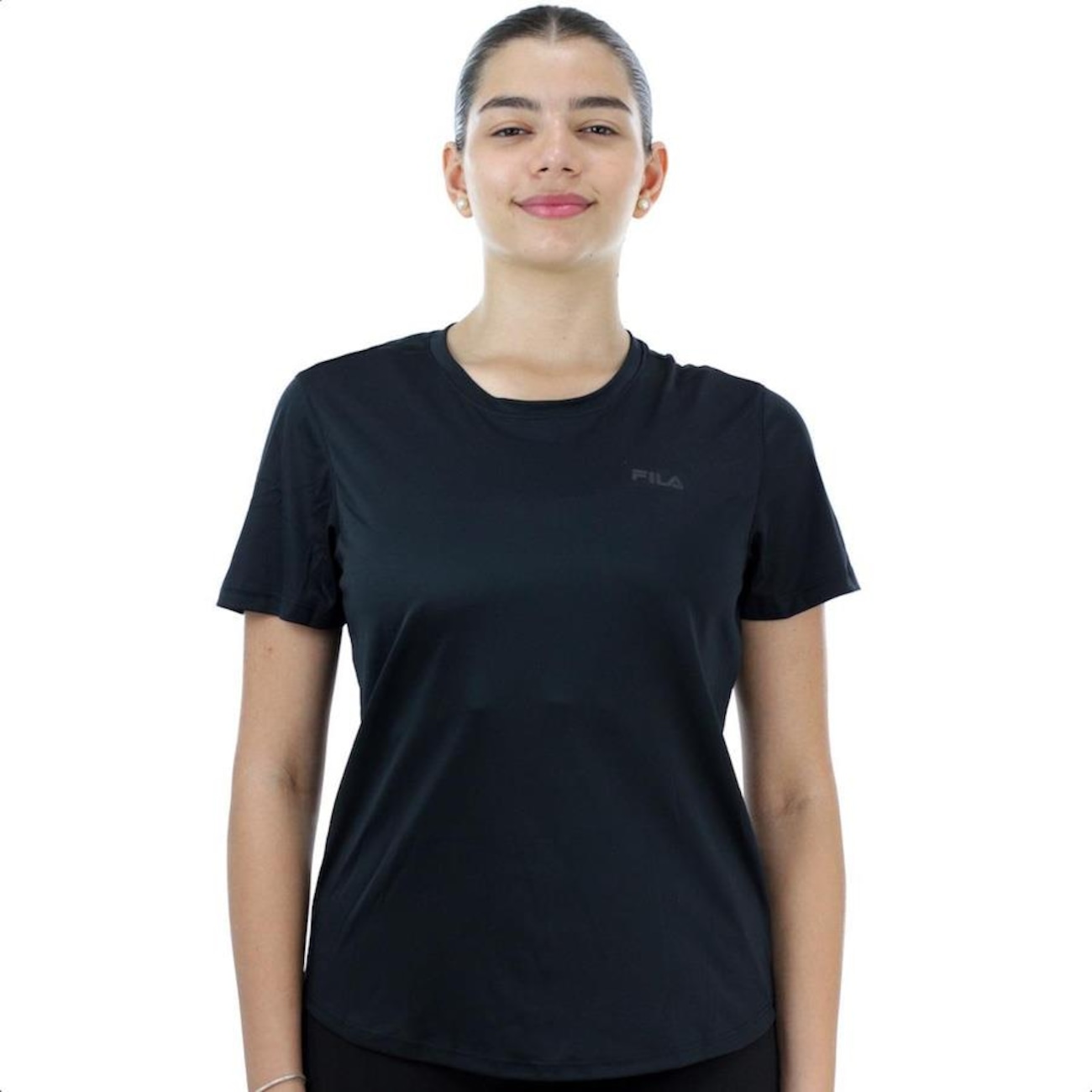 Camiseta Fila Basic Sports Polygin Preta - Feminina | Centauro