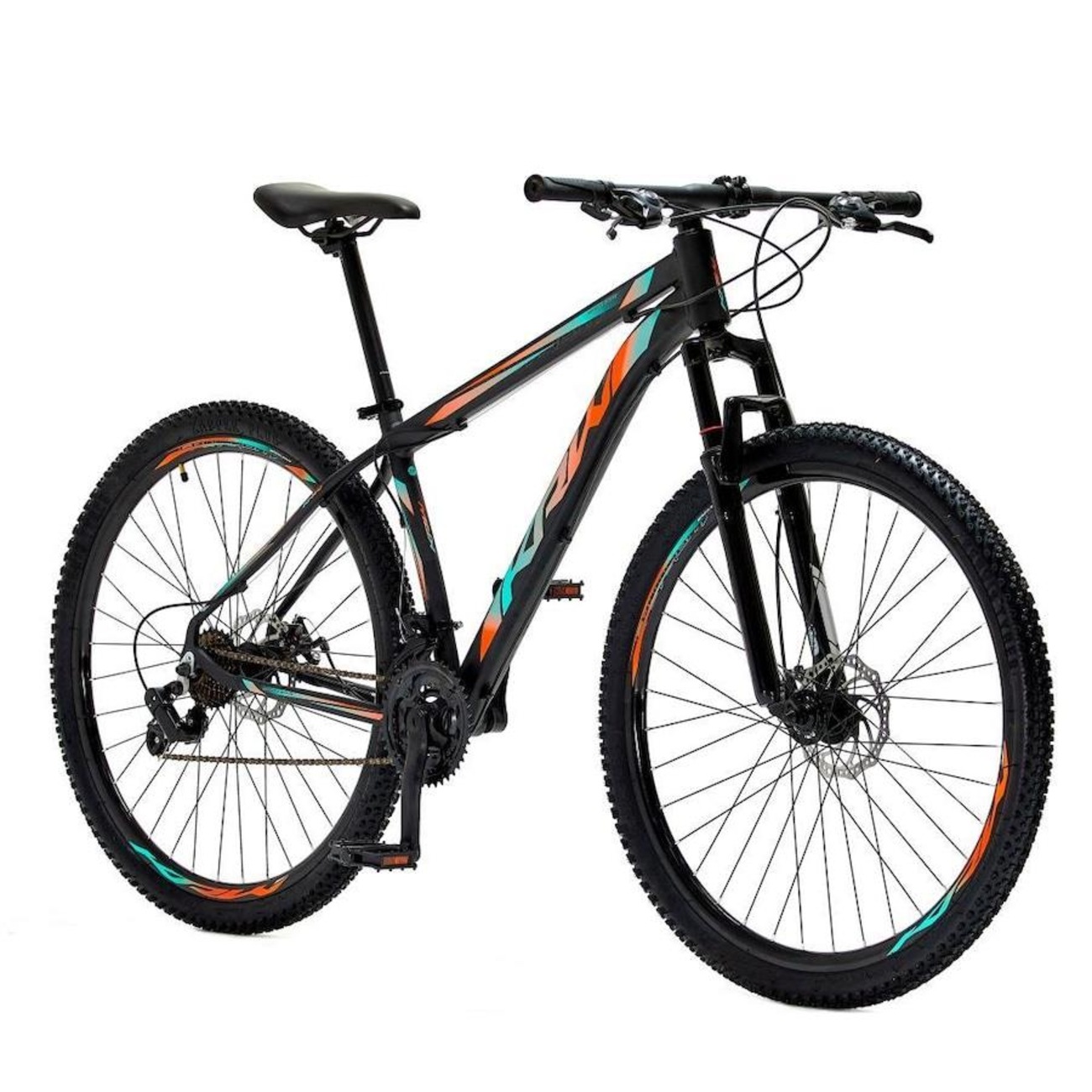 Bicicleta Aro 29 Krw Alumínio - Freio a Disco Suspensão Dianteira Mountain Bike S7 - 27 ...