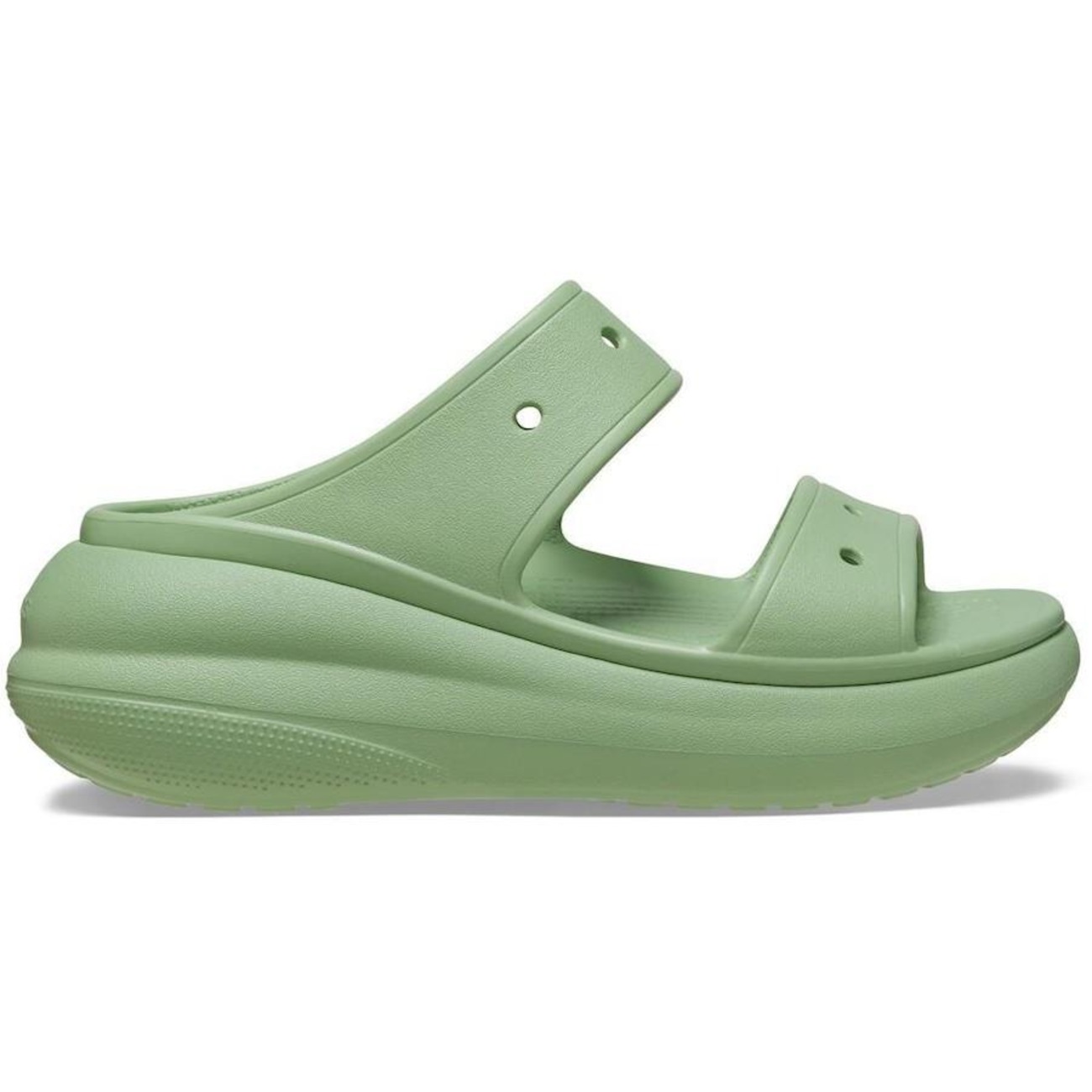Sandália Crocs Classic Crush Platform Sandal Fair Green - Feminina ...
