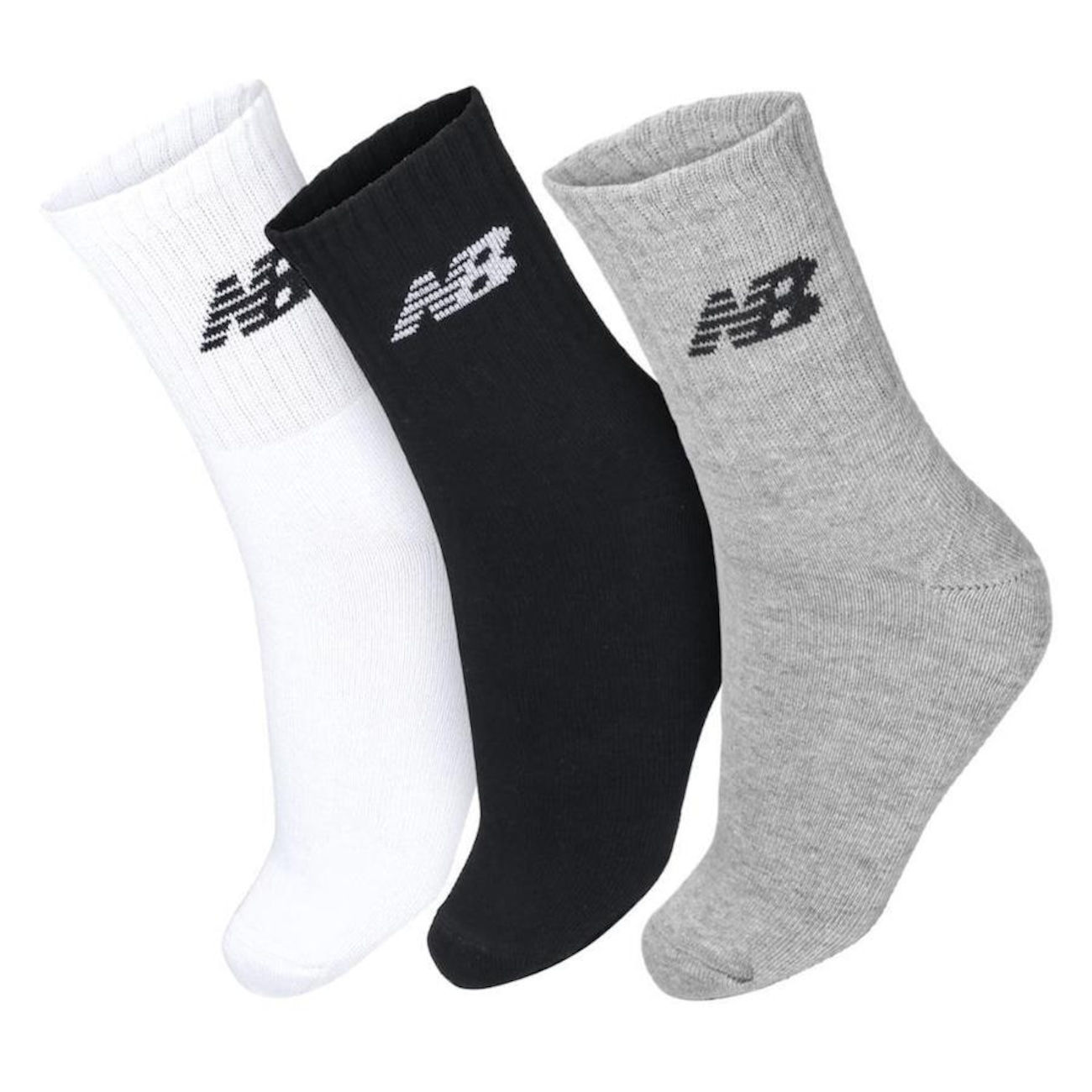 Meia Cano Médio New Balance Lifestyle Basic com 3 Pares - Adulto | Centauro