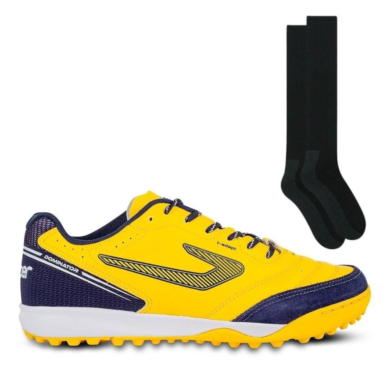 Chuteira Society Topper Dominator Td Iv+Meião Color Sports - Adulto ...