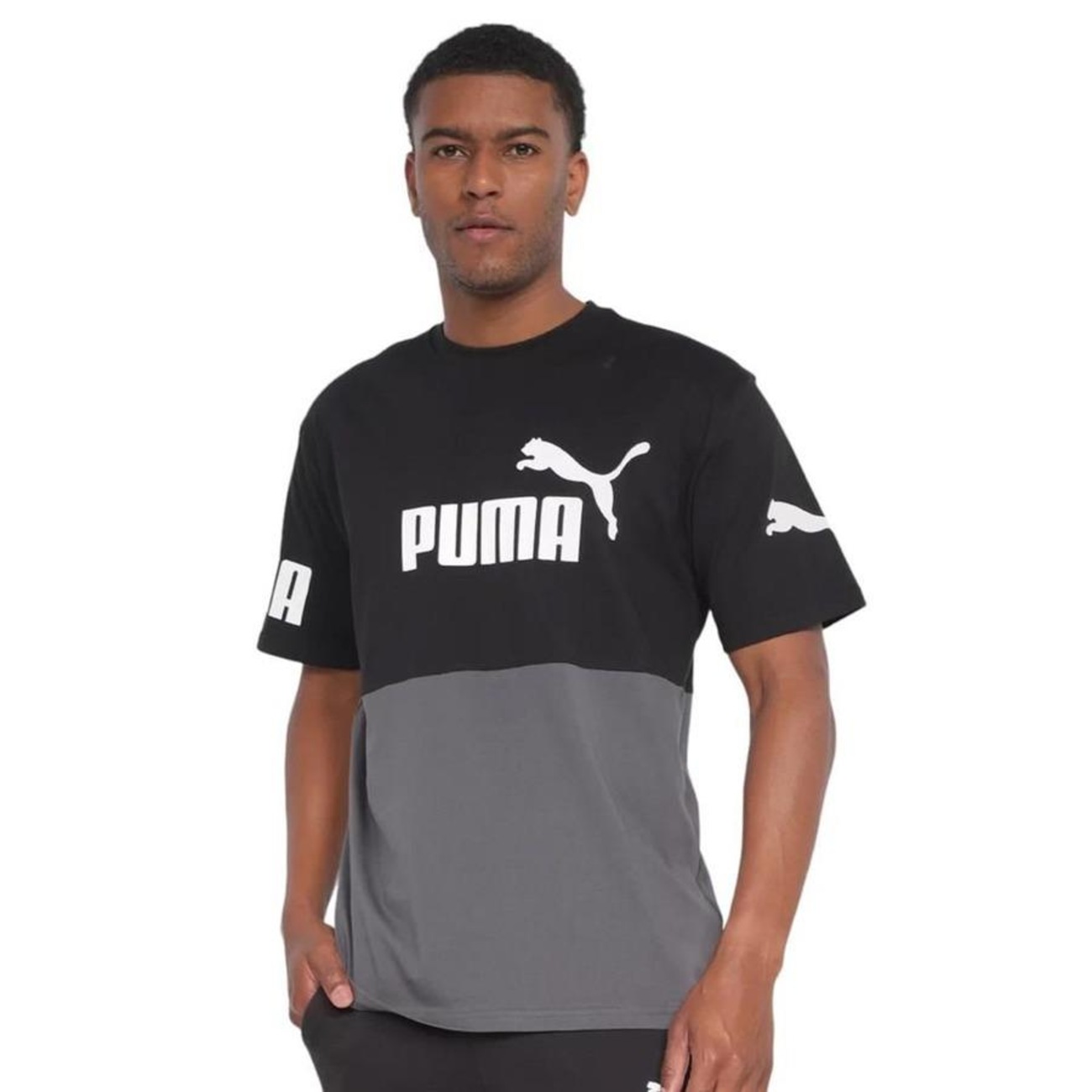 Camiseta Puma Power Colorblock - Masculina em Promoção | Centauro