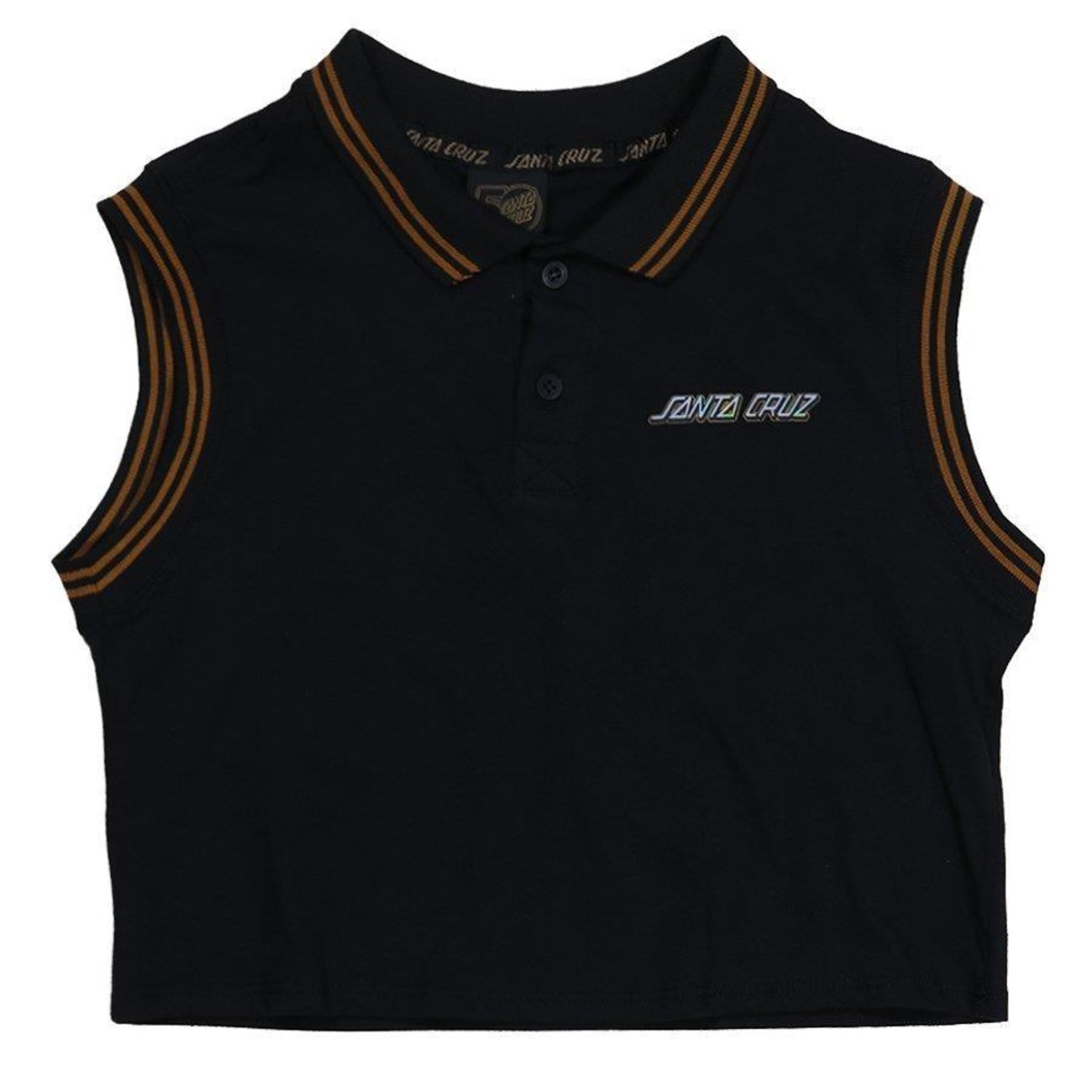 Camiseta Santa Cruz Holo Strip Polo Cropped - Masculina | Centauro