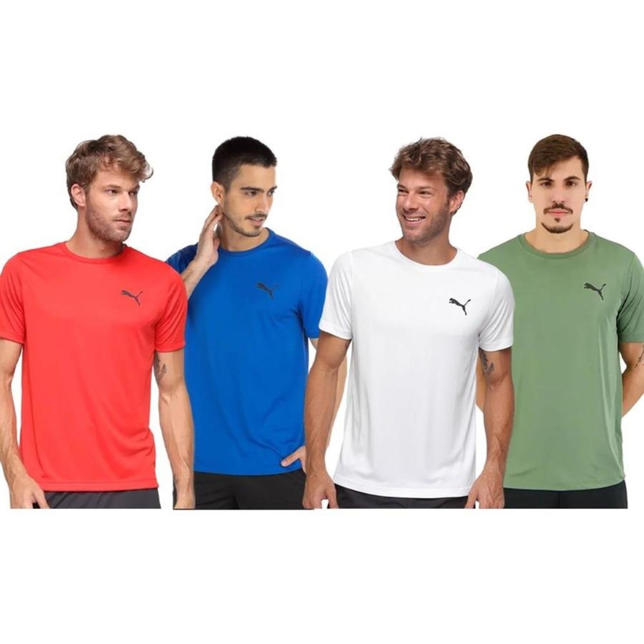 Kit de Camisetas Puma Active Small Logo - Masculina - 4 unidades em ...