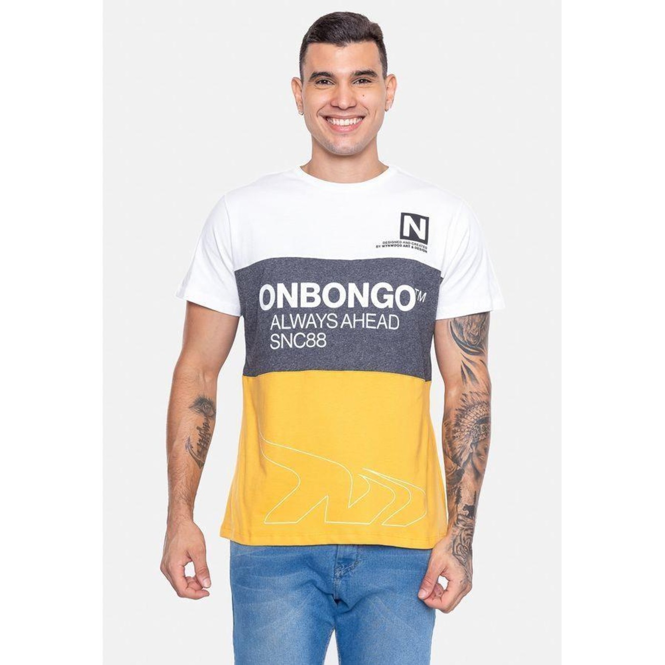 Camiseta Onbongo Blocks - Masculina em Promoção | Centauro