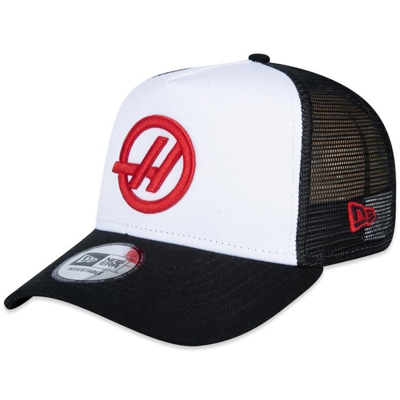 Boné New Era 9Forty A-Frame Trucker Equipe Haas F1 2024 - Snapback ...