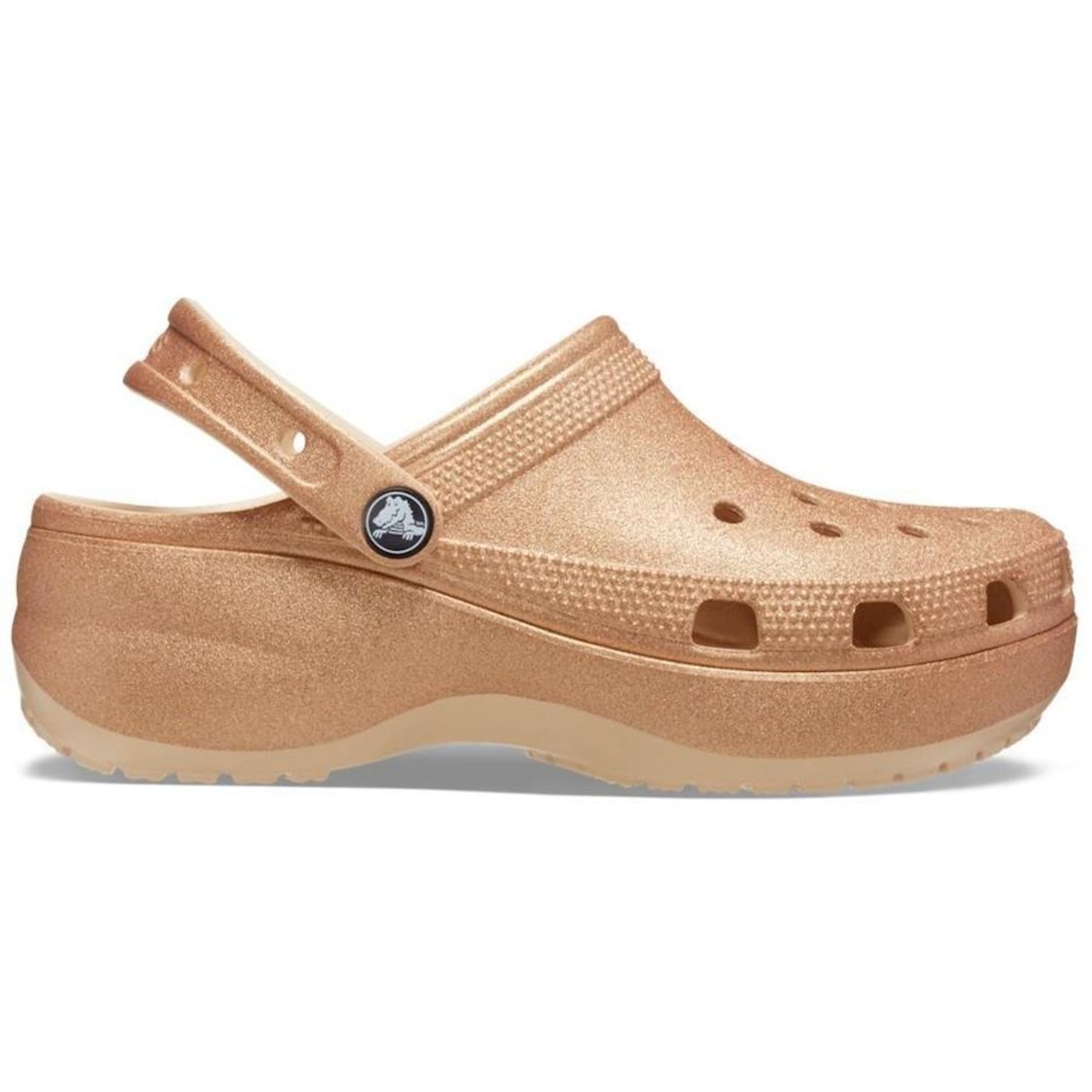 Sandália Crocs Plataform Glitter Clog Shitake - Feminino | Centauro