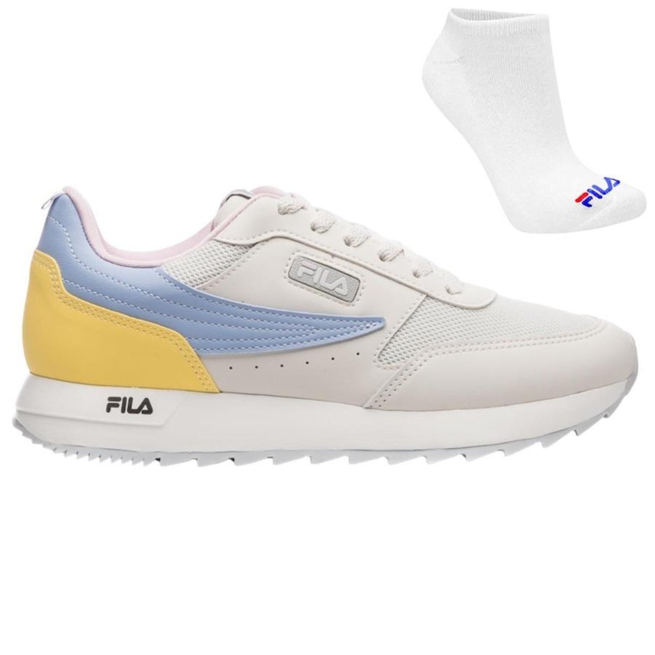 Kit Tênis Fila Retro Flag e Meia - Feminino | Centauro
