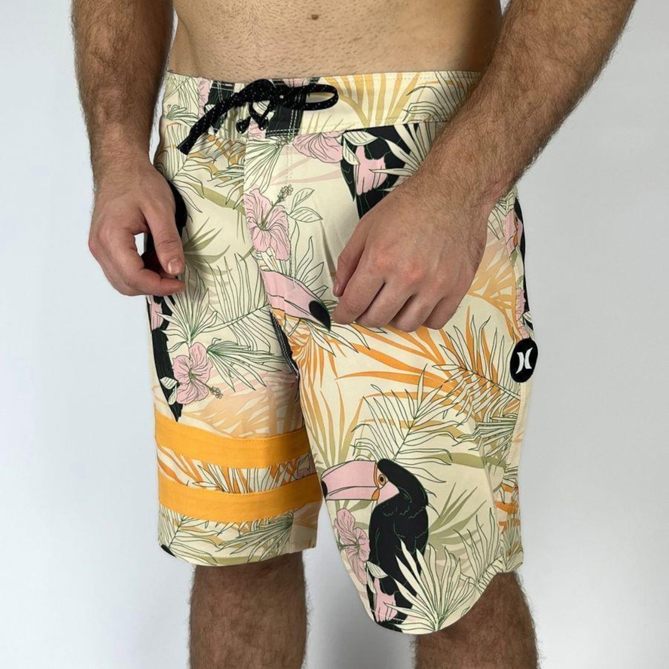 Bermuda Hurley Phantom Block Party 18 Areia - Masculina | Centauro