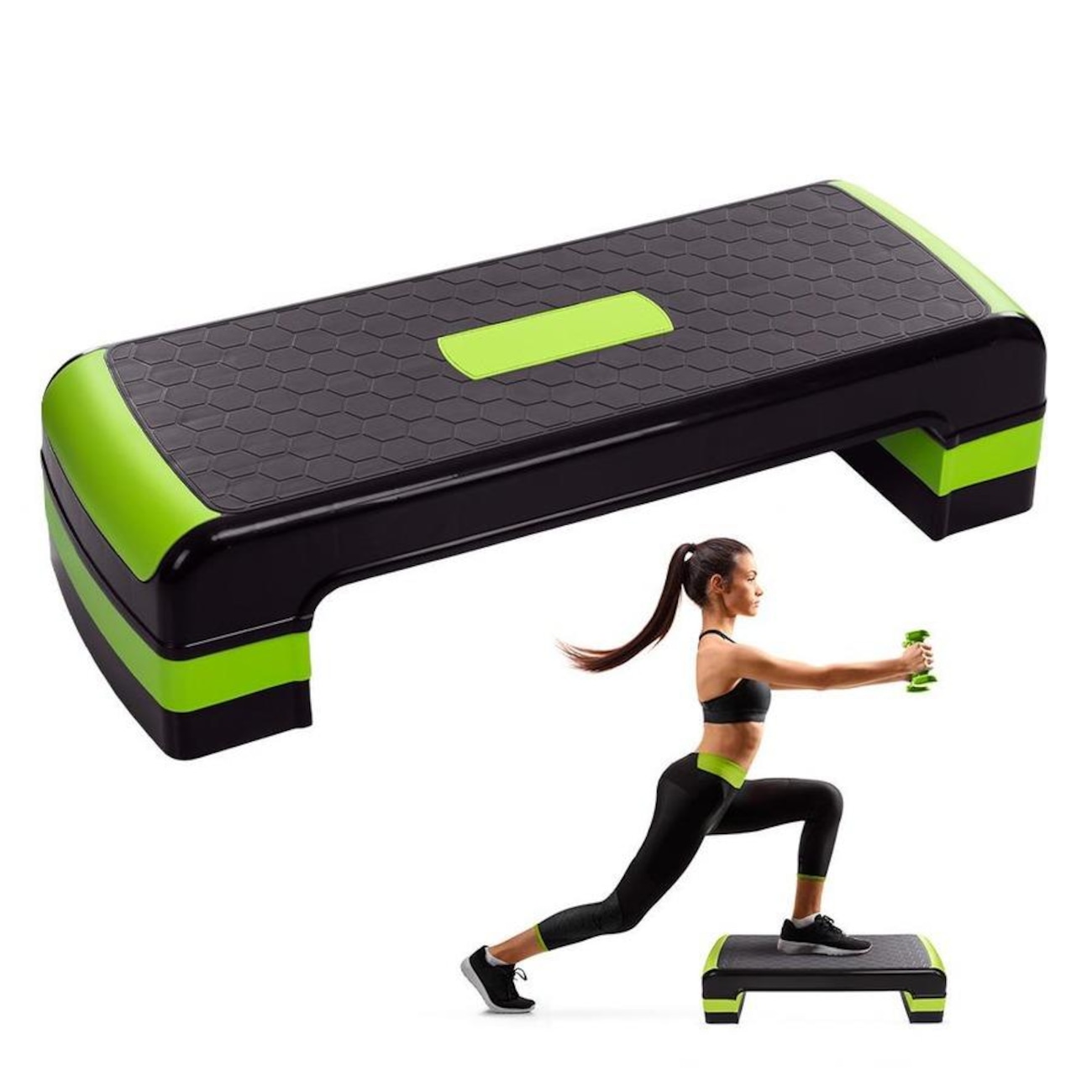 Step Funcional em Pvc com 3 Ajustes de Altura de 10 a 20Cm Pista e ...