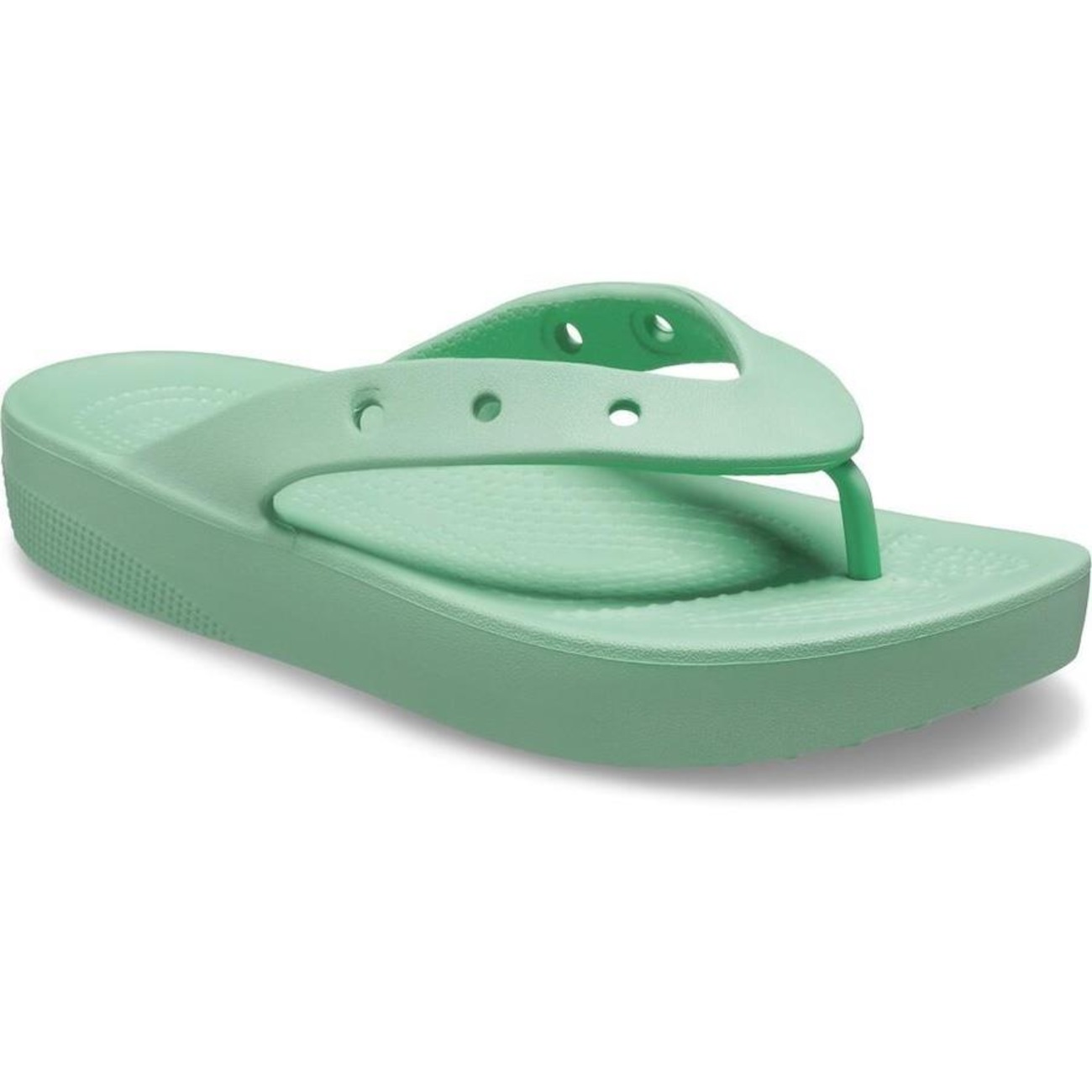 Chinelo Crocs Classic Plataform Flip Jade Stone - Feminino | Centauro