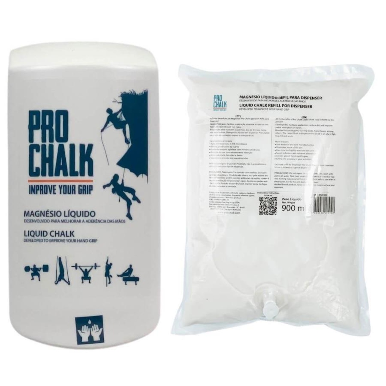 Kit Dispenser com 1 Refil 900Ml Pro Chalk Magnésio Liquido | Centauro