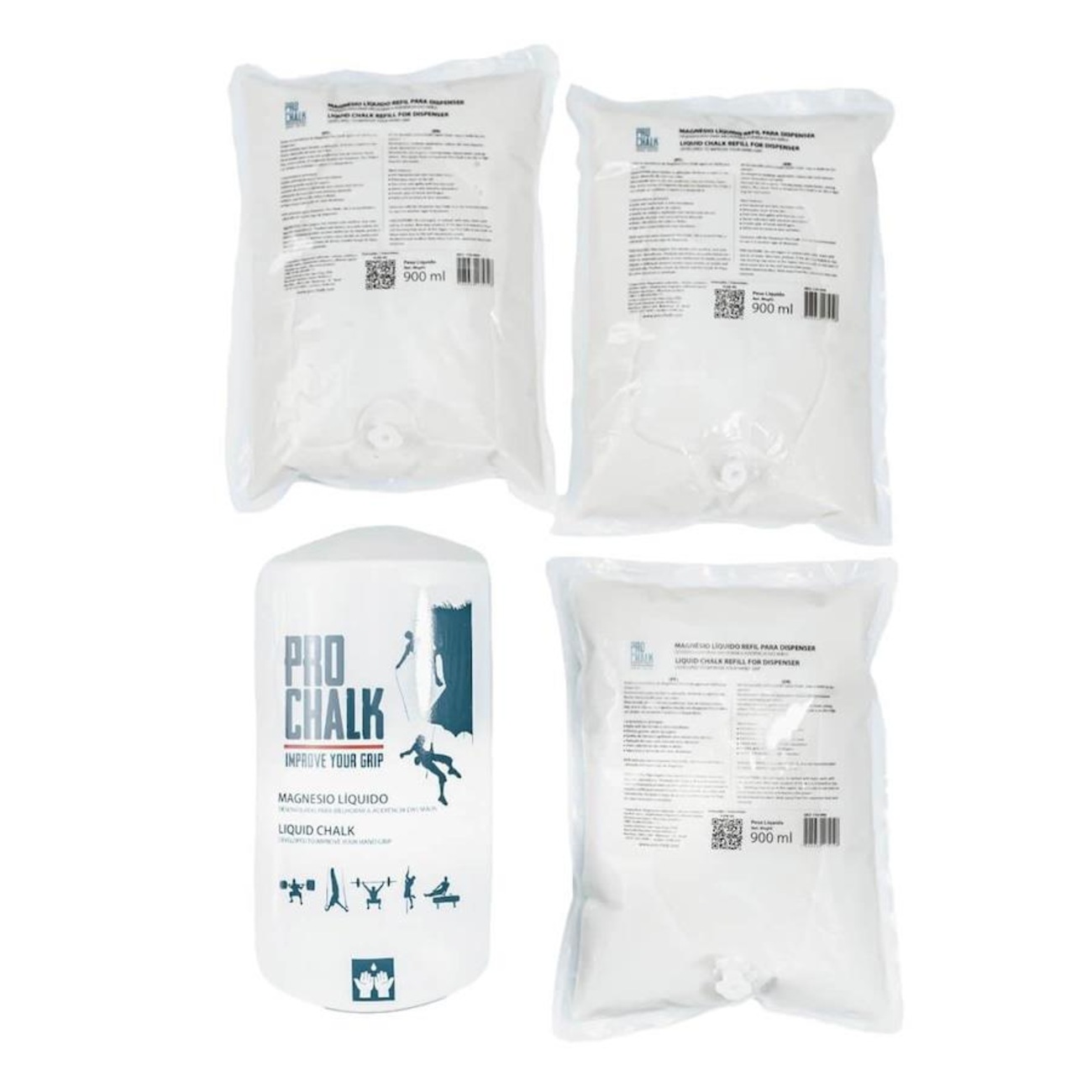 Kit Dispenser com 2 Refil 900Ml Pro Chalk Magnésio Liquido | Centauro