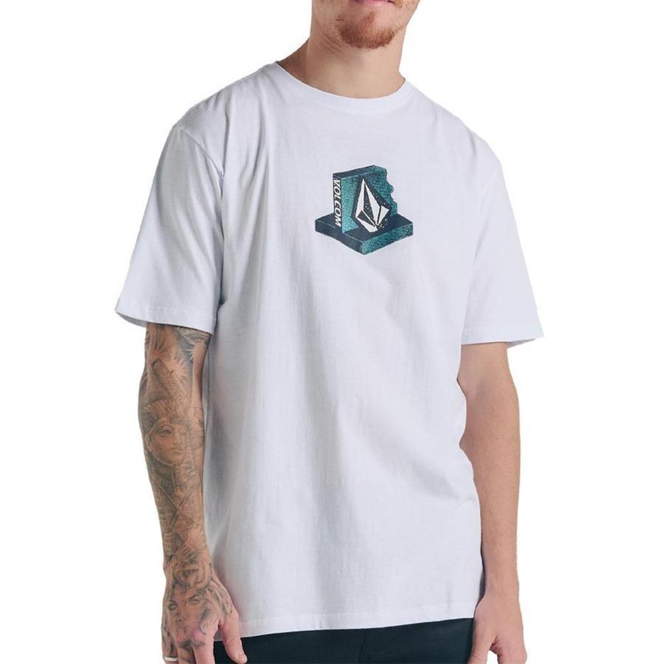 Camiseta Volcom Leanin - Masculina em Promoção | Centauro