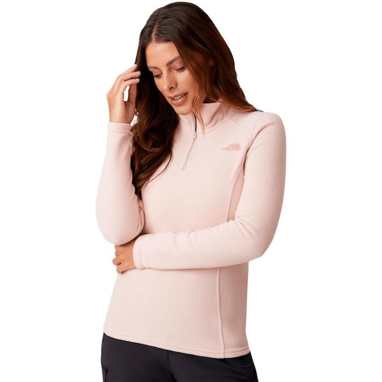 Blusão de Moletom The North Face Fleece Glacier Zipped - Feminino em ...
