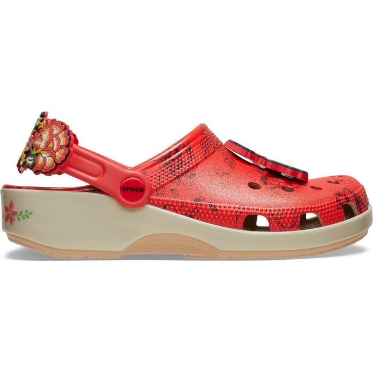 Sandália Crocs Frida Kahlo Classic Clog Bone - Unissex | Centauro