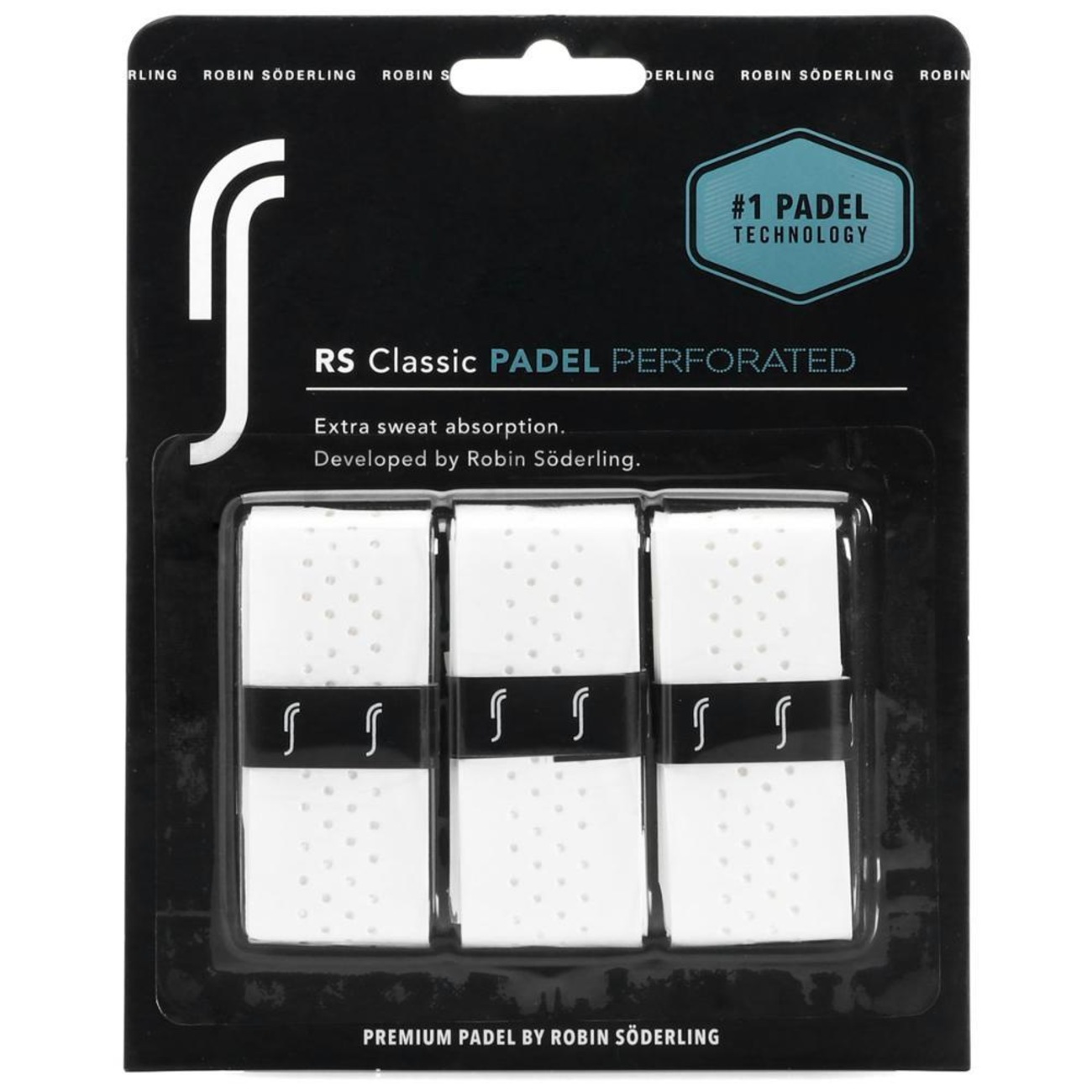 Overgrip Robin Soderling Classic Padel Perforated - Pack com 3 Unidades ...