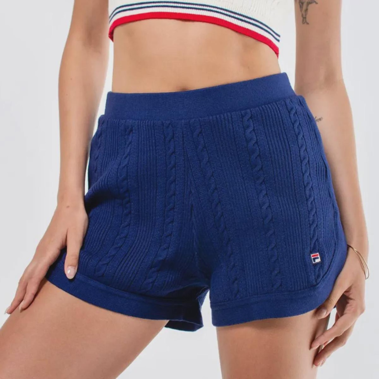 Shorts Fila Uc Knit Stripe - Feminino | Centauro
