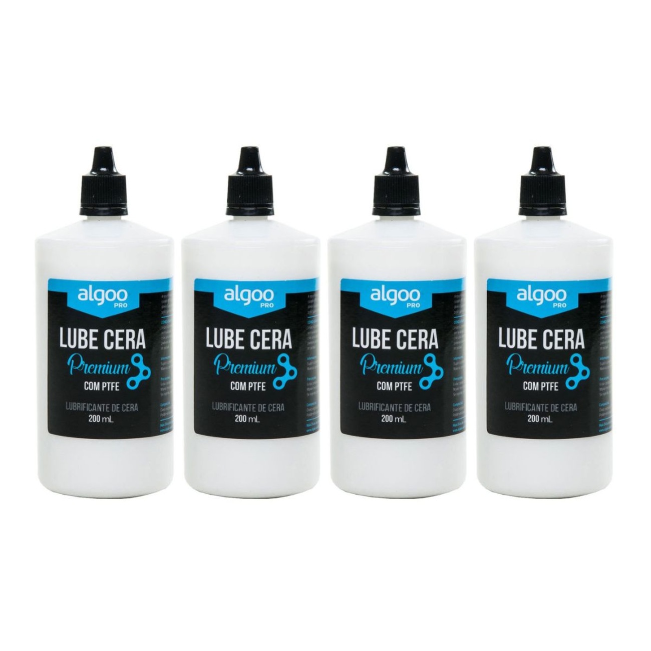 Kit com 4 Óleos Lubrificantes Cera Corrente Bike Algoo Premium 200 ml ...