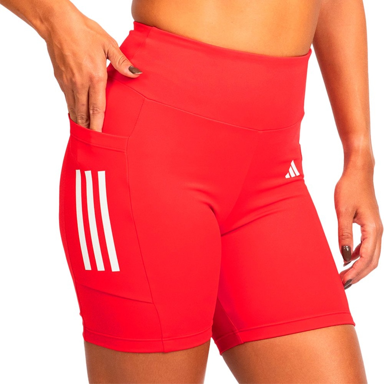 Bermuda adidas 3 Listras com Bolso Feminina | Centauro