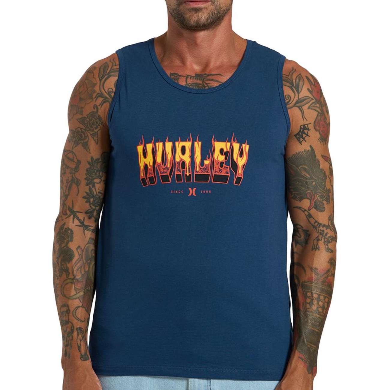 Camiseta Regata Hurley Flame SM26 Masculina em Promoção | Centauro