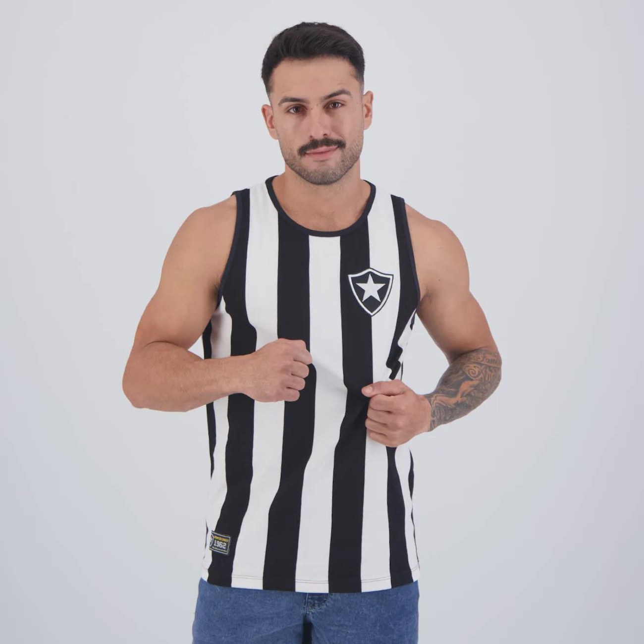 Regata Botafogo Retro 1962 Home Listrada Masculina em Promoção | Centauro