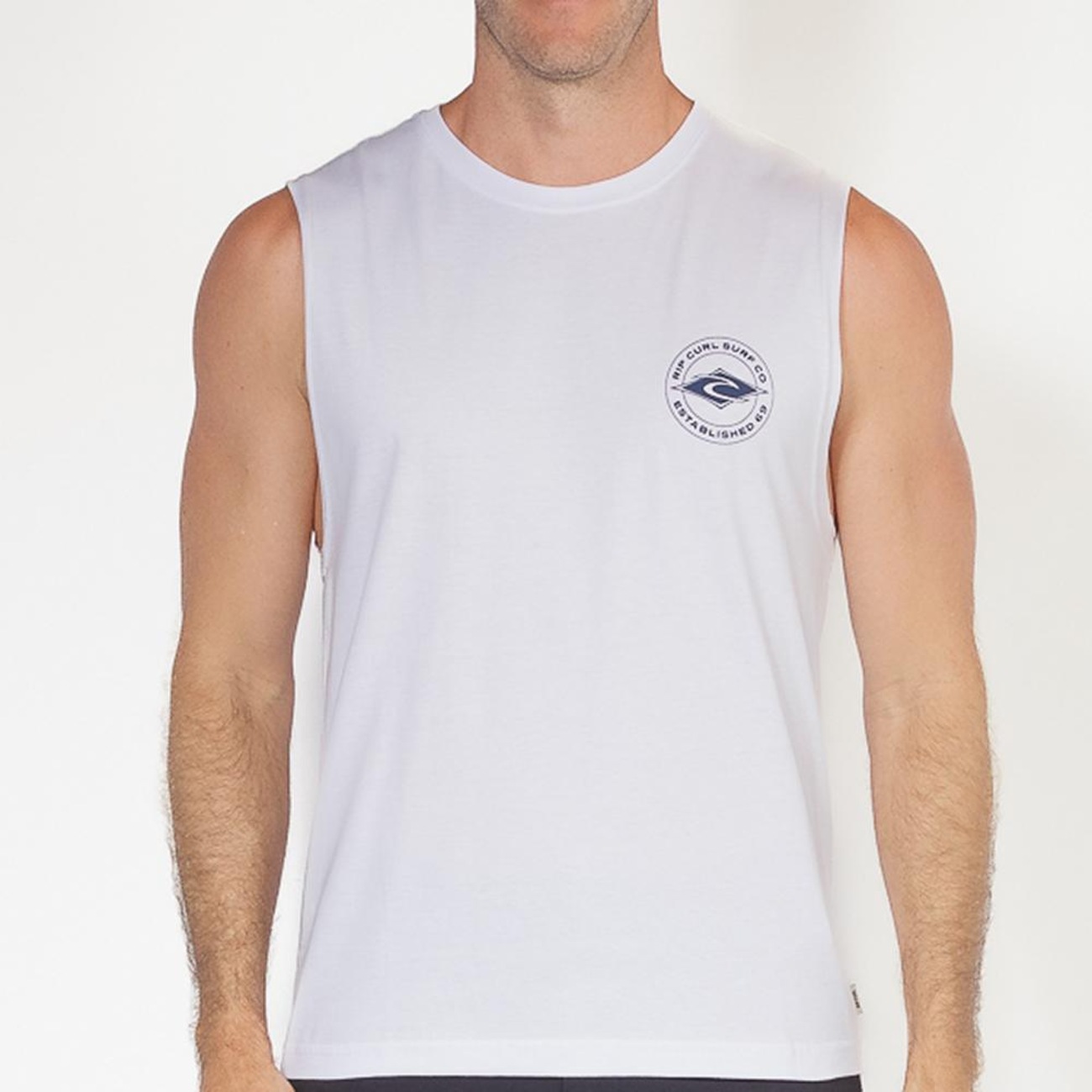 Regata Rip Curl Stringer Muscle SM26 Masculina Branco em Promoção ...
