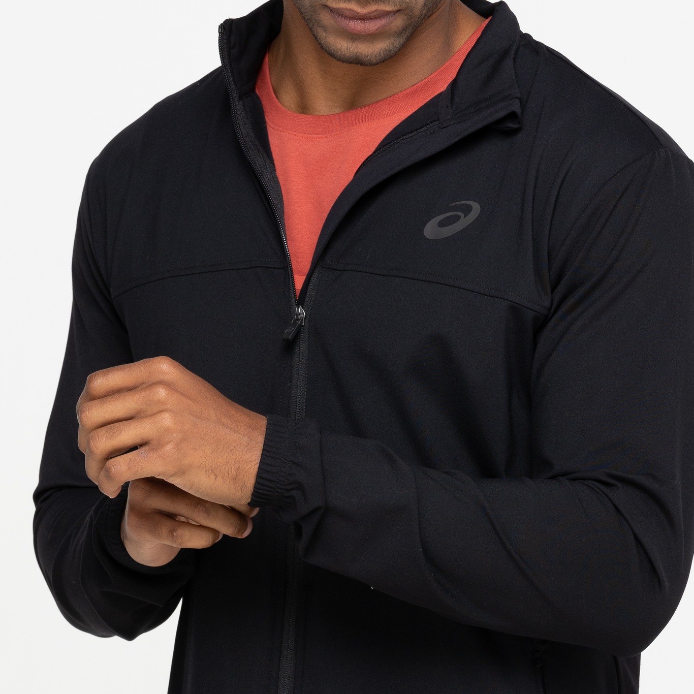 Jaqueta Masculina ASICS Sem Capuz Malha Recortada Zíper | Centauro