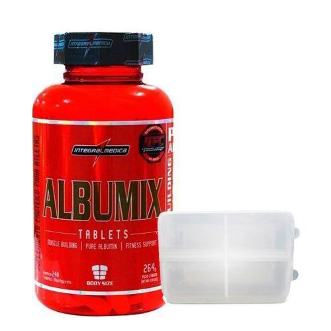 Albumina Integralmédica Albumix - 120 Tabletes + Porta Cápsulas | Centauro