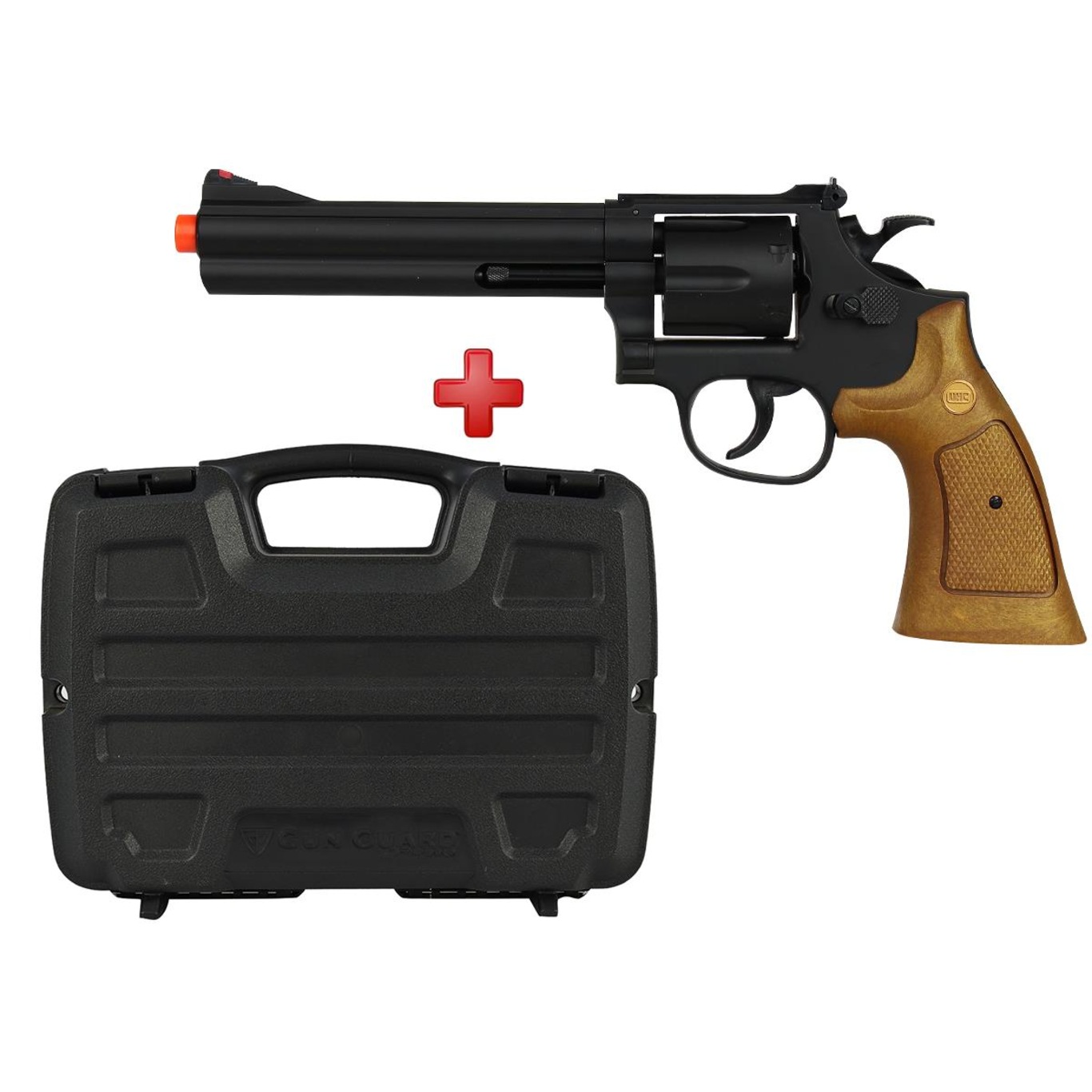 Revólver de Airsoft Spring UHC UA-934B + Case Plano | Centauro