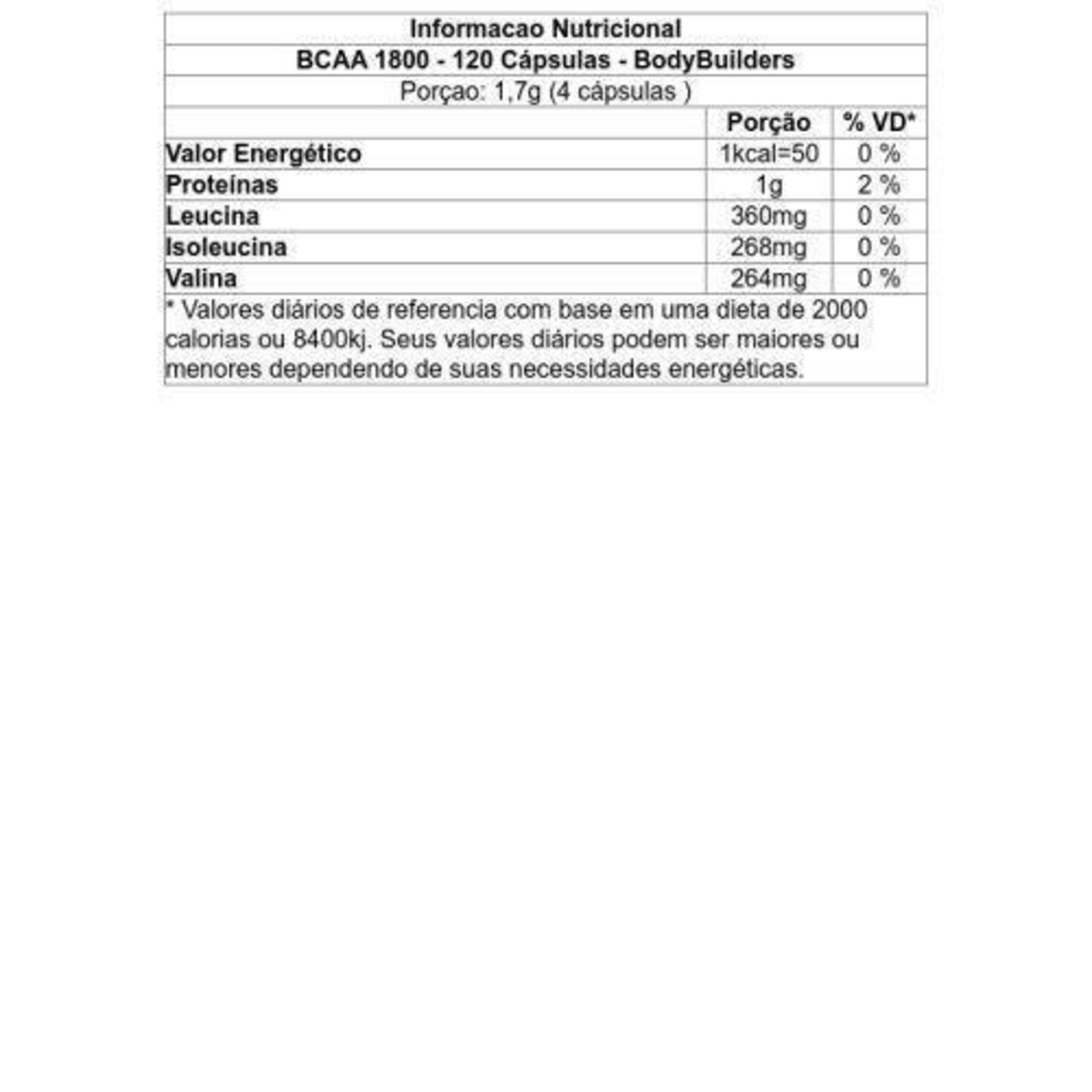 BCAA 1800 BodyBuilders - 120 Cápsulas - 5 Potes | Centauro