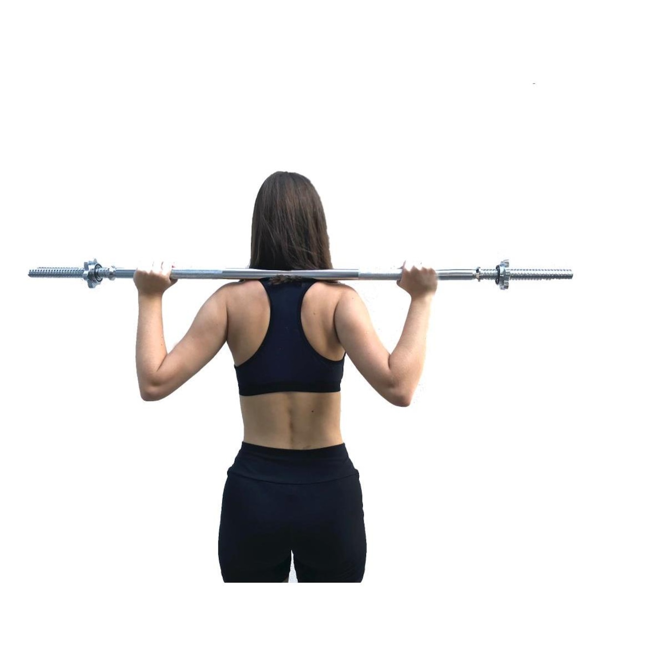 Barra de Supino WCT Fitness 872 Maciça Cromada 1,80m com Rosca Estrela ...