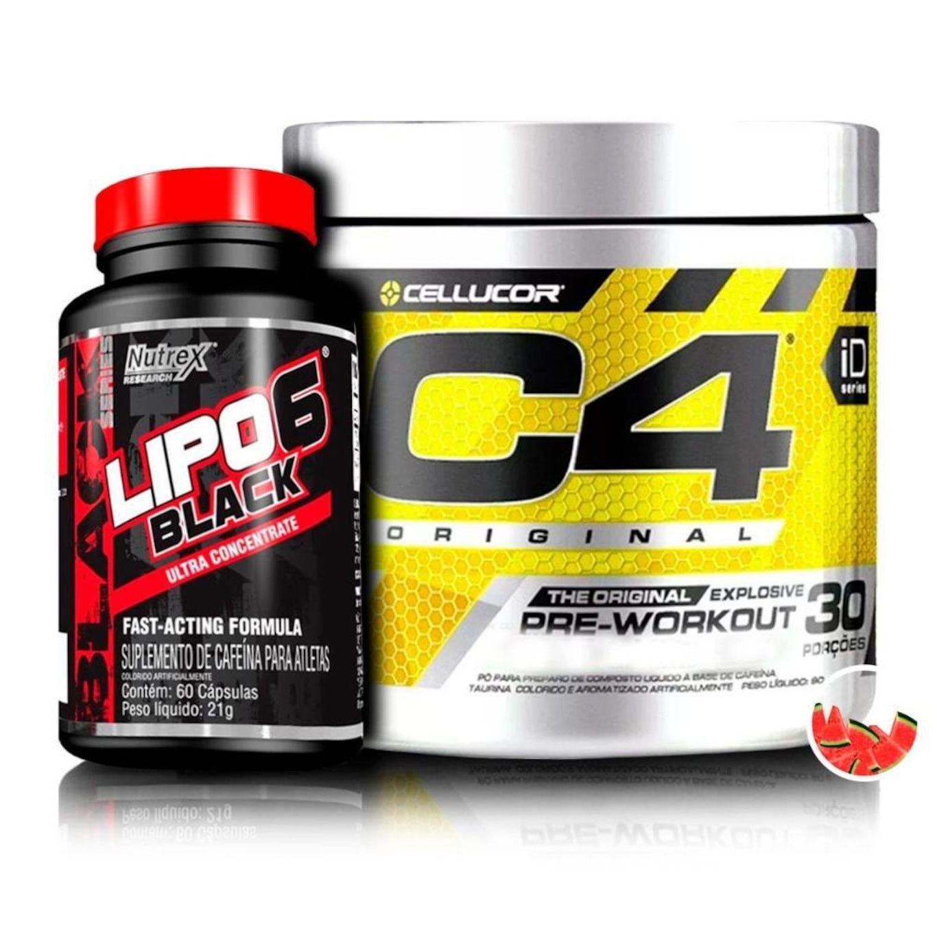 Pré Treino C4 Original Cellucor - 30 Doses + Lipo 6 Black Ultra Concentrado Nutrex - 60 caps ...